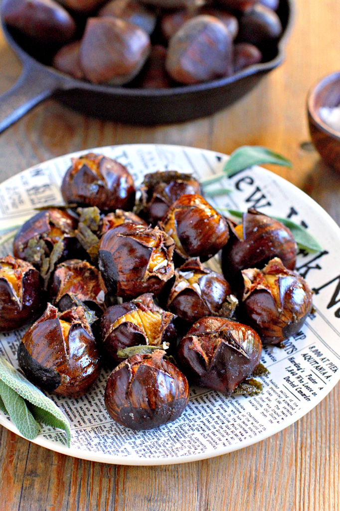 Roasted Chestnuts with Sage and Butter - Two of a Kind